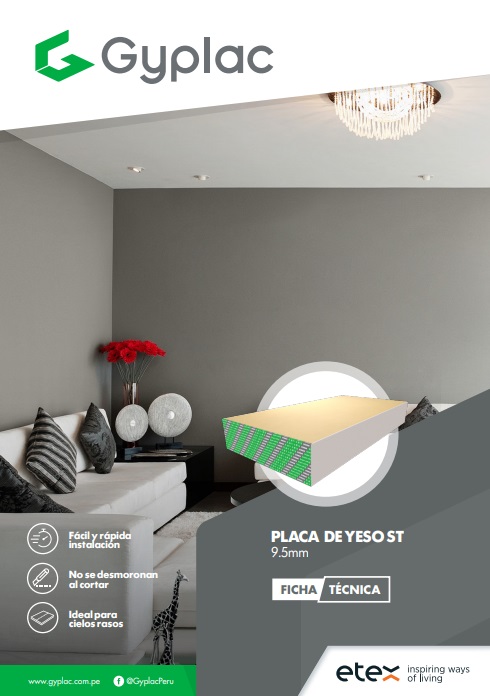 Placa de Yeso ST 9.5mm - Gyplac | Archivos en Línea | Constructores del ...